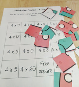 Christmas Themed Independent Multiplication Revision Sheets 4x – The ...