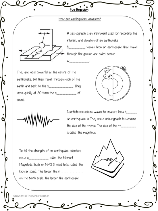 Earthquakes Science Lesson and Escape Room Bundle – The Ginger Teacher