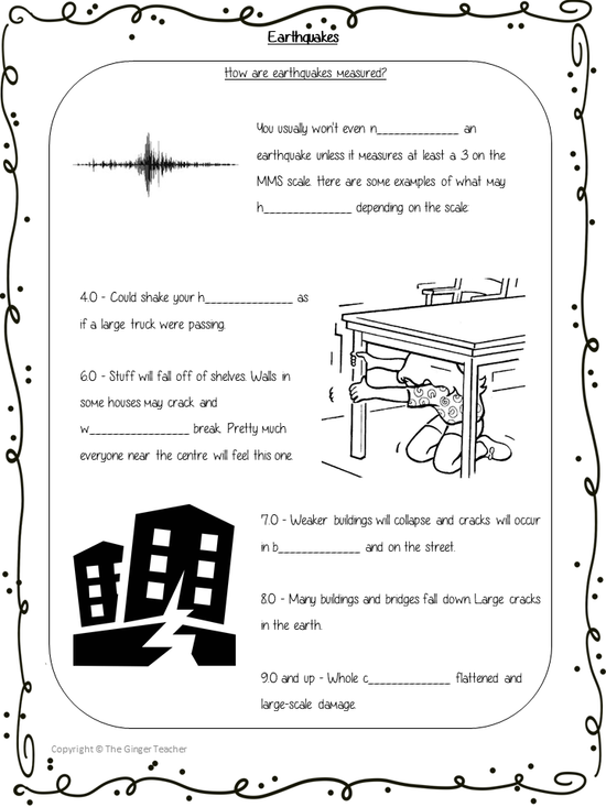 Earthquakes Science Lesson and Escape Room Bundle – The Ginger Teacher