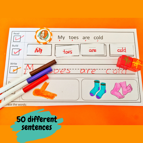 Winter Simple Sentence Building – The Ginger Teacher