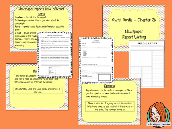 Complete English Lesson on Newspaper Reports – Awful Auntie – The ...