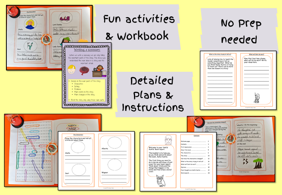 Awful Auntie Book Report Lesson – The Ginger Teacher