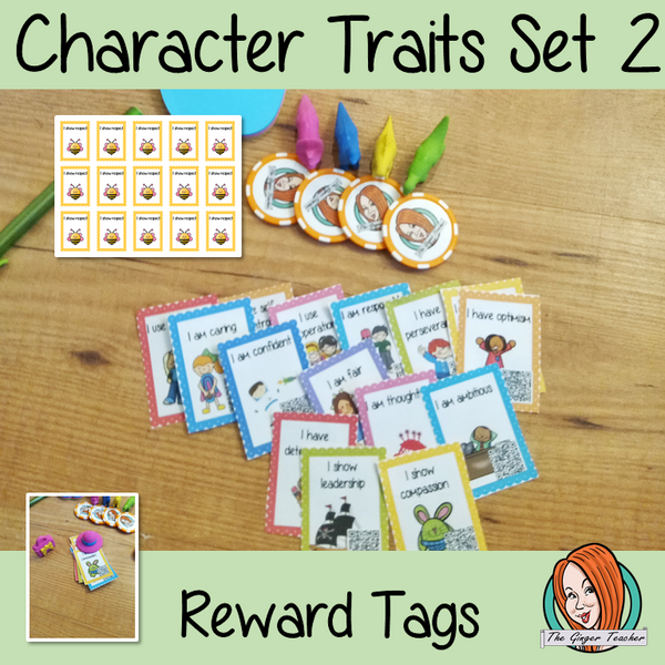 Character Traits Reward Tags Set 2 – The Ginger Teacher