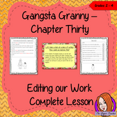 Editing Writing Complete Lesson – Gangsta Granny – The Ginger Teacher