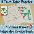 Christmas Themed Independent Multiplication Revision Sheets 11x – The ...
