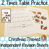 Christmas Themed Independent Multiplication Revision Sheets 2x – The ...