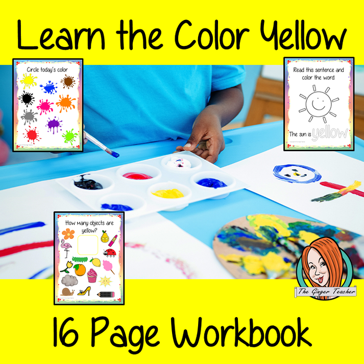 Color ‘Yellow’ 16 Page Workbook – The Ginger Teacher