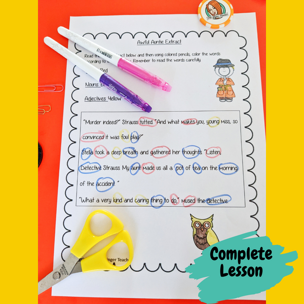 Nouns, Verbs and Adjectives Complete Lesson Awful Auntie – The Ginger ...
