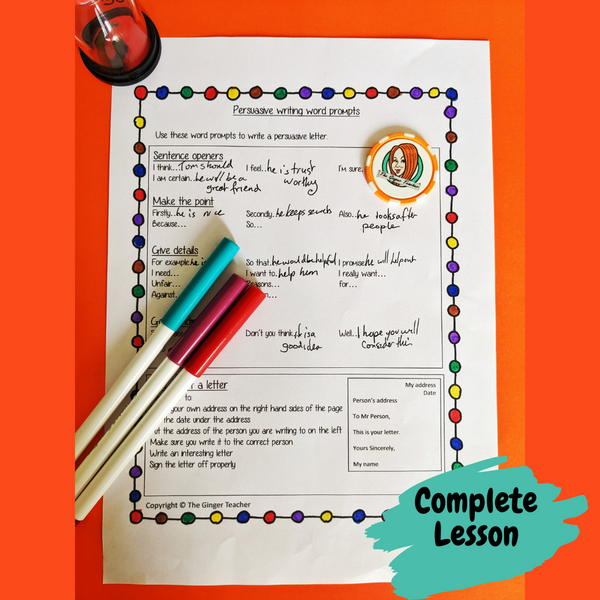 The Midnight Gang Writing Persuasive Texts Lesson – The Ginger Teacher
