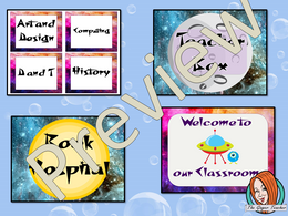 Outer Space Themed Classroom Signs – The Ginger Teacher