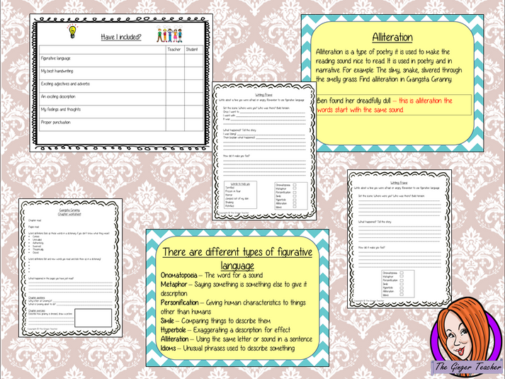 Using Figurative Language Complete Lesson – Gangsta Granny – The Ginger ...