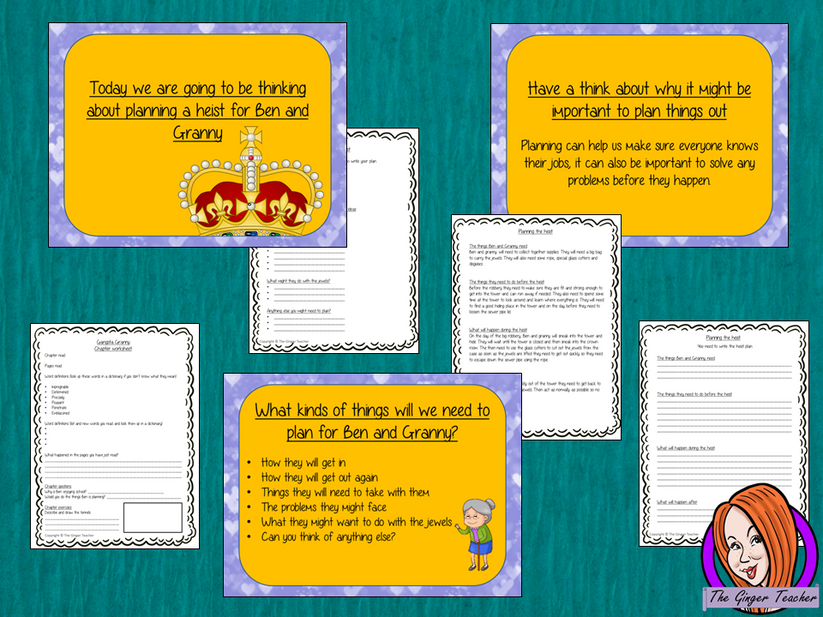 Writing a Plan Complete Lesson – Gangsta Granny – The Ginger Teacher