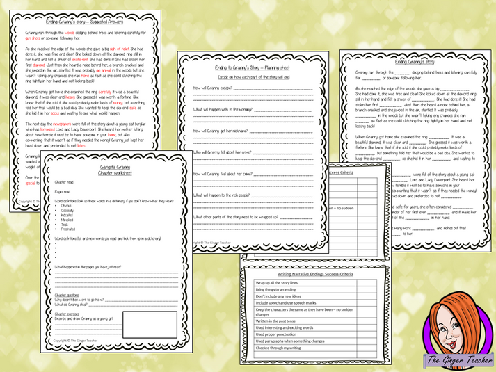 Gangsta Granny – Writing a Narrative Ending - Complete Lesson – The ...