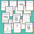 Sight Word 'Very' 15 Page Workbook – The Ginger Teacher