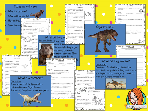 Carnivore Dinosaurs Lesson – The Ginger Teacher