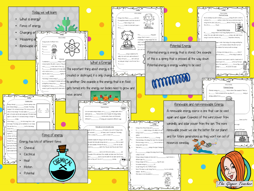 Energy Science Lesson – The Ginger Teacher