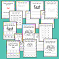 Sight Word ‘fast’ 15 Page Workbook – The Ginger Teacher