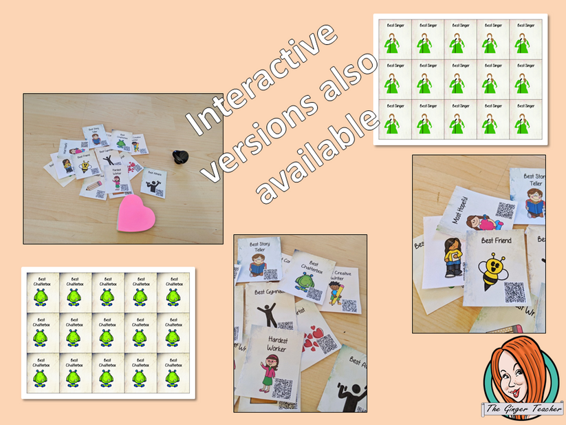 Classroom Awards Reward Tags Set One – The Ginger Teacher