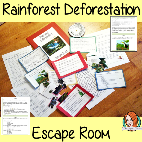 Rainforest Deforestation Escape Room Game – The Ginger Teacher