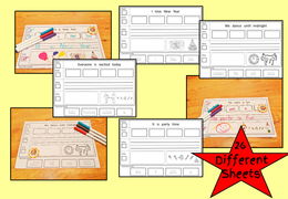 New Year Simple Sentence Building – The Ginger Teacher